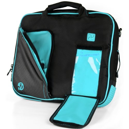 11" 12-inch Laptop Messenger Carrying Case Bag for Surface Pro 8 X 13, 7 12.3", Go 3 2 10.5", Laptop Go 12.4" (Blue)