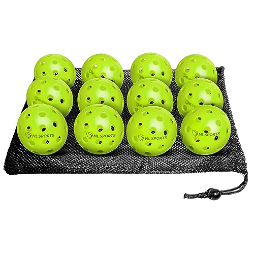 Marc Logan Sports Outdoor Pickleball Balls - Durable & High Performance Pickleball Outdoor Balls | Perfect Pickleball Trainer or Pickleball Gifts for Every Player in-Between | Pickle Ball Sports Balls