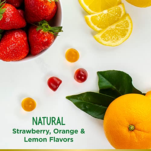 Nature's Bounty Kids Vitamin D3 Immune Health Support Gummies, Natural Strawberry, Orange & Lemon Flavored, Non GMO + Gluten Free, 90 Gummies