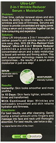 Garnier SkinActive Ultra-Lift Anti-Aging Moisturizer & Serum, 1.7 Ounce, White, 2 Count
