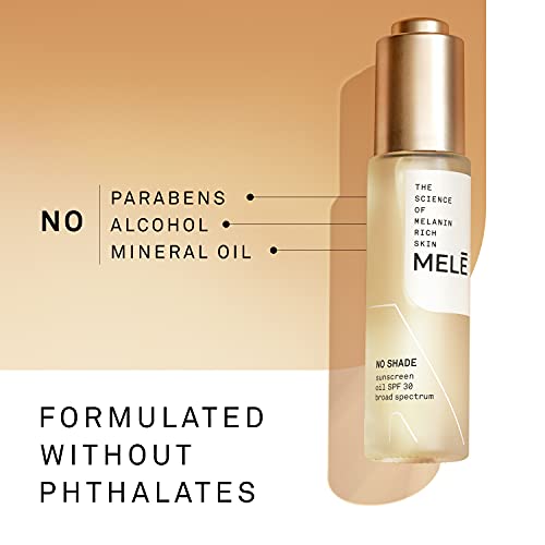 MELE Sunscreen Oil For UV Protection No Shade SPF 30 Blends In Without a Trace 1 oz, White