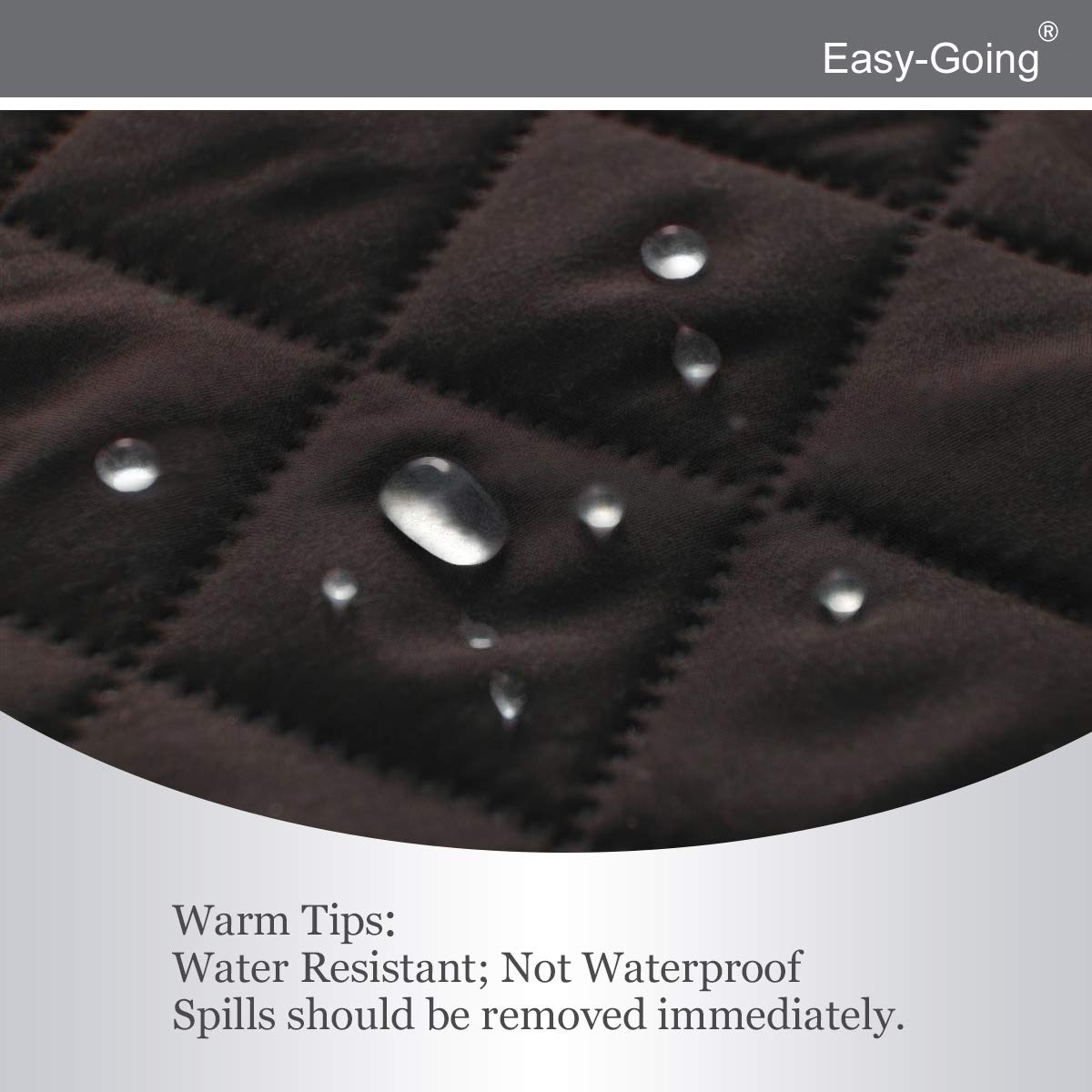 Easy-Going Reversible Loveseat Couch Cover for 2 Cushion Couch Sofa Cover for Dogs Water Resistant Furniture Protector with Foam Sticks Elastic Straps for Pet (Loveseat, Chocolate/Beige)