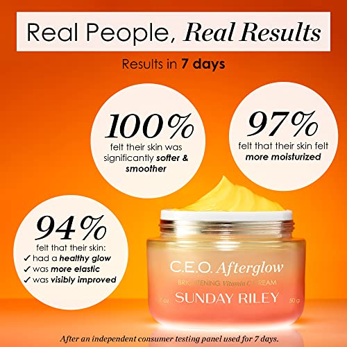 Sunday Riley C.E.O. Afterglow Brightening Vitamin C Cream Face Moisturizer, 1.7 oz.