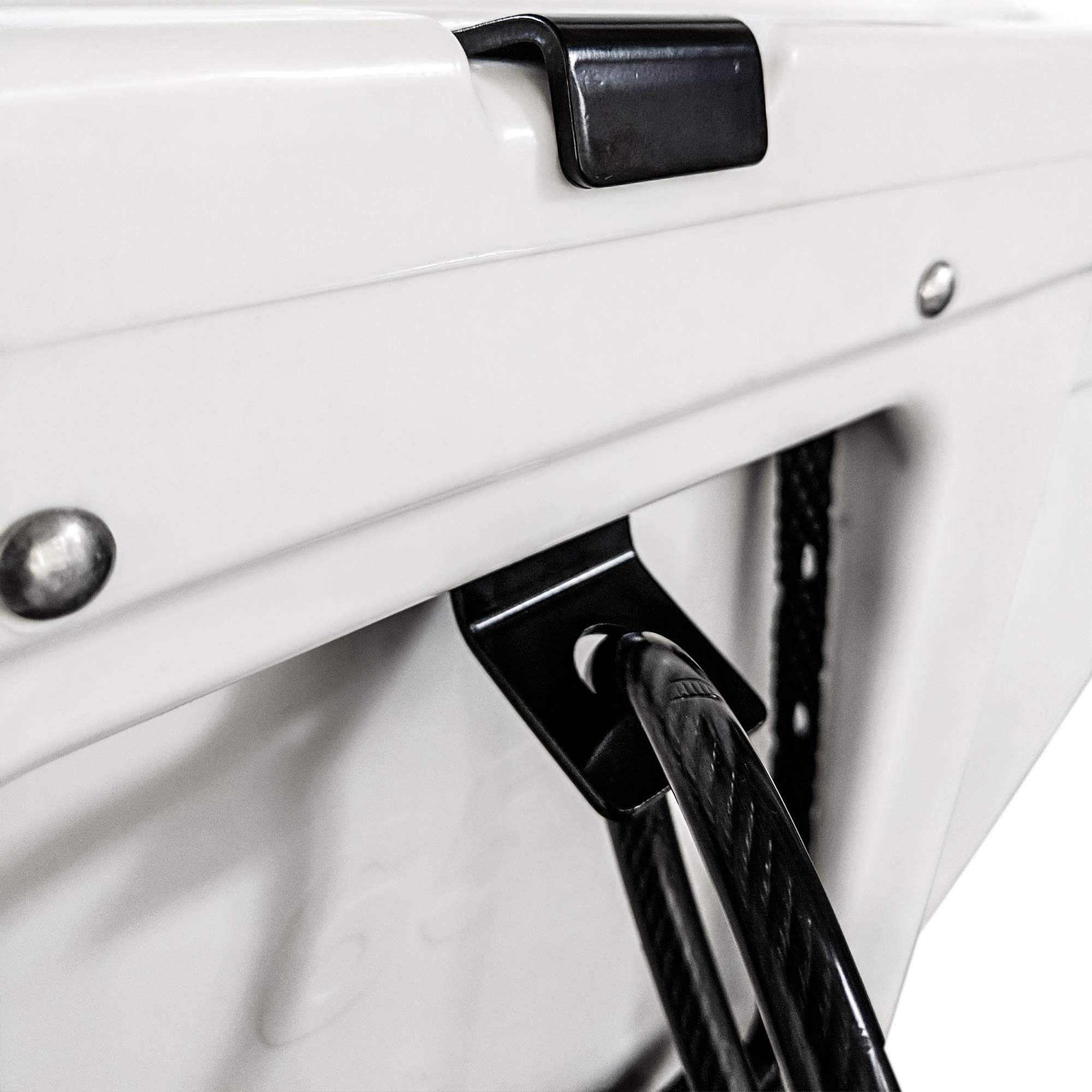 Cable Lock and Bracket in One! Compatible with Yeti & RTIC Coolers - Designed for Medium to Large Sized Yeti & Rtic Coolers (Does Not Fit Roadie) and Other Outdoor Equipment Such As Your Bike or Kayak