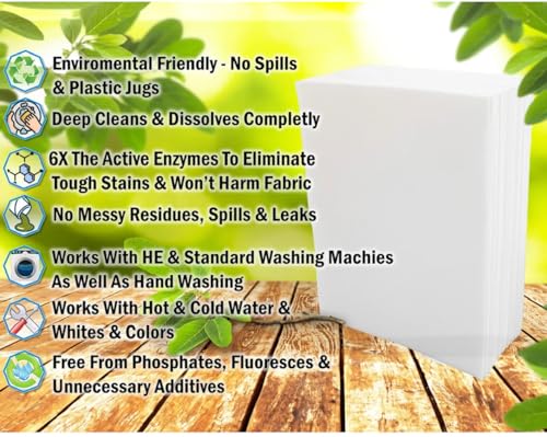 Super Wow Laundry Detergent Sheet - Fresh Scent - No Plastic Jug up to 72 Loads, Liquidless