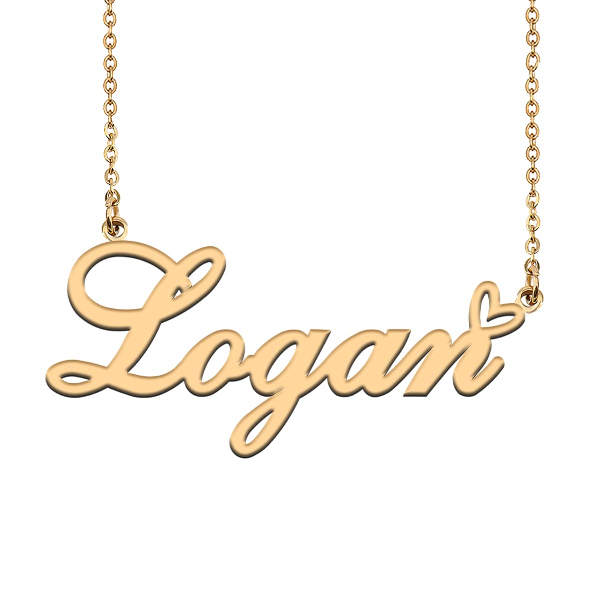 HUAN XUN Customized Nameplate Gold Necklace for Women Logan Necklaces Charm Pendant Jewelry for Mom