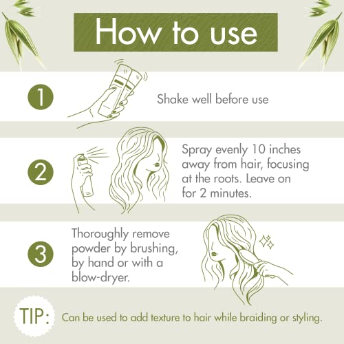 Klorane - Dry Shampoo With Oat Milk - Gentle Formula Instantly Revives Hair - Paraben & Sulfate-Free - 3.2 fl. oz.