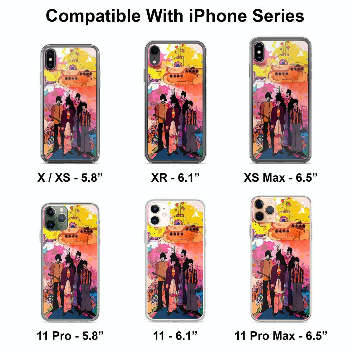 Phone Case Yellow Submarine Colors Compatible with iPhone 14 13 12 11 13 14 Pro Max X Xr Xs 8 7 6 6s Plus Mini SE for Samsung S21 S22 S23 Ultra Tested Absorption Charm