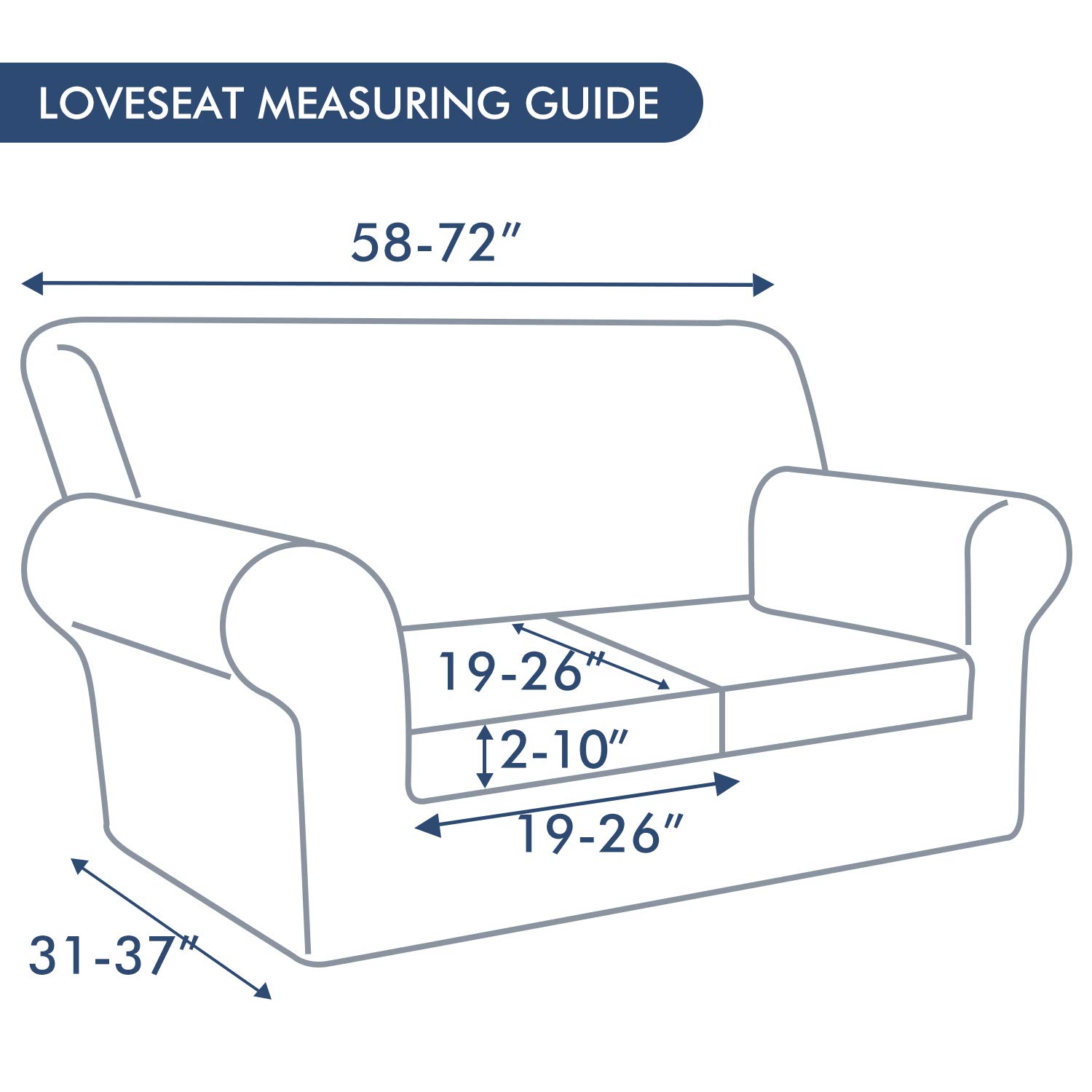 hyha 3 Pieces Couch Covers for 2 Cushion Couch, Love Seat Couch Covers, Sofa Covers Washable Stretch Loveseat Sofa Slipcover, Loveseat Covers with Elastic Straps (Loveseat, Light Gray)
