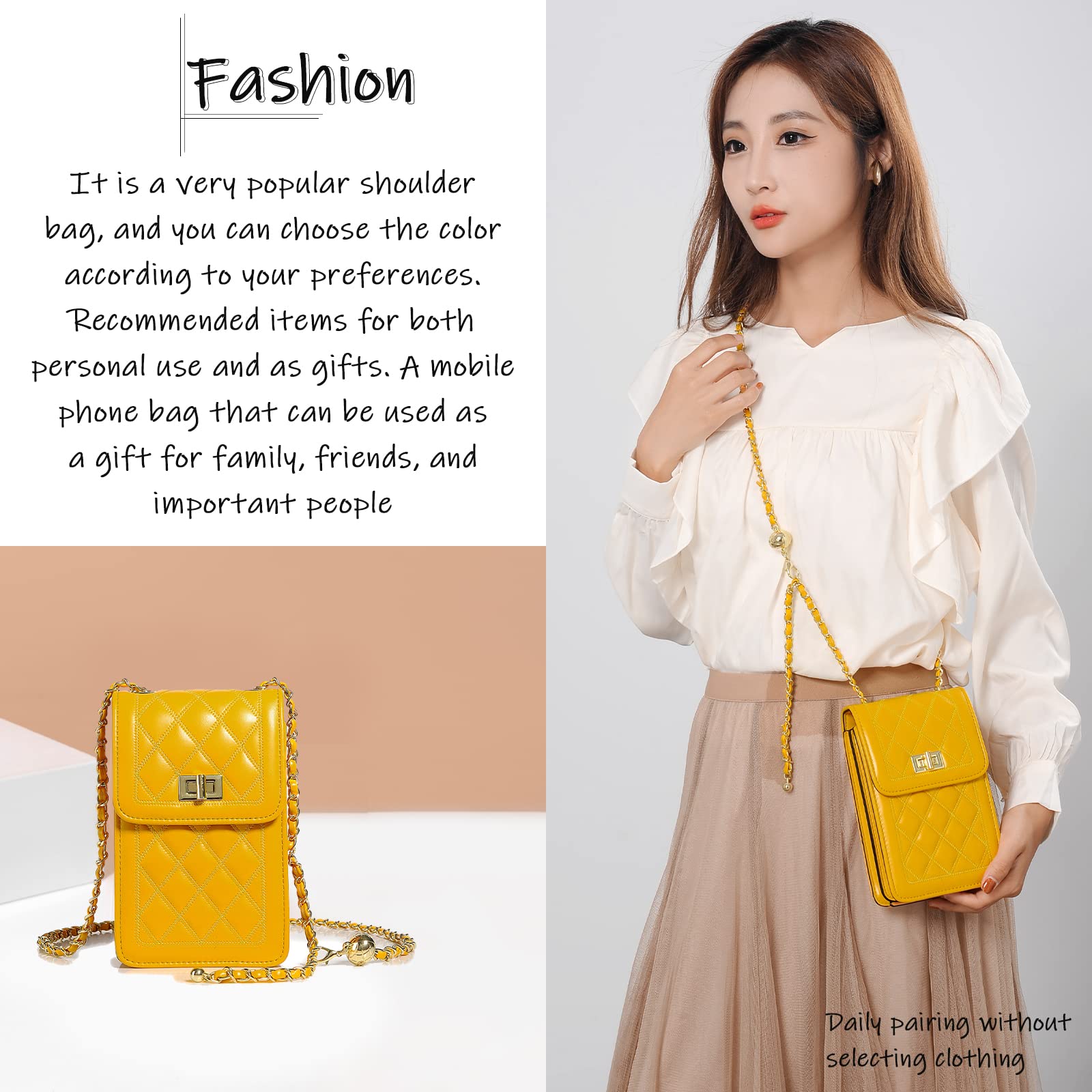 FSD.WG Women Small Crossbody Cell Phone Purse Leather Phone Purse Mini Messenger Shoulder Handbag Wallet