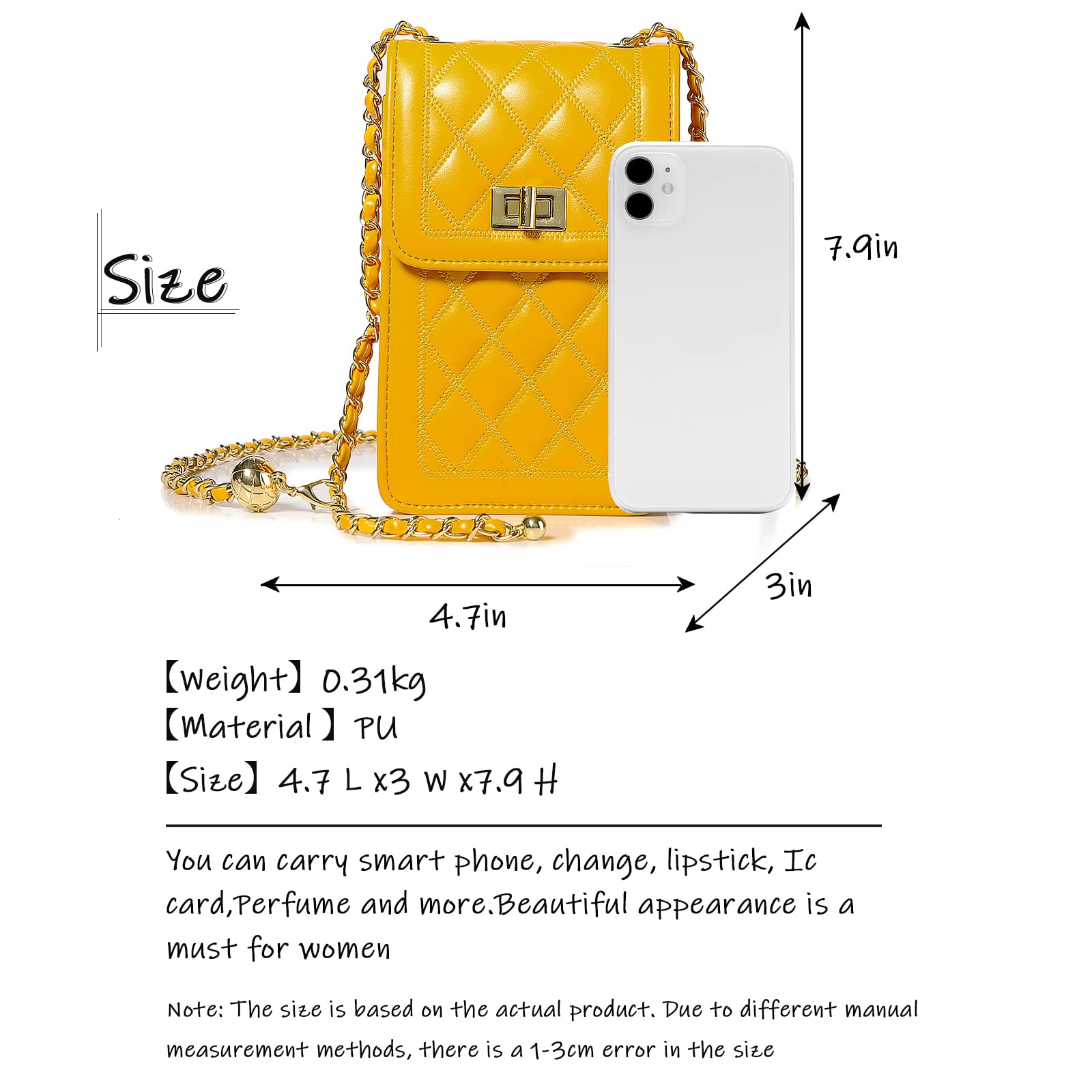 FSD.WG Women Small Crossbody Cell Phone Purse Leather Phone Purse Mini Messenger Shoulder Handbag Wallet