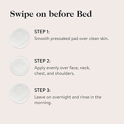 goop 15% Glycolic Acid Overnight Peel | Retexturizes, & Brightens Skin | Inspired by Professional Chemical Peels | 4 pack | Paraben and Silicone Free