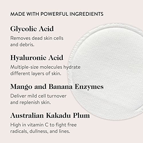 goop 15% Glycolic Acid Overnight Peel | Retexturizes, & Brightens Skin | Inspired by Professional Chemical Peels | 4 pack | Paraben and Silicone Free