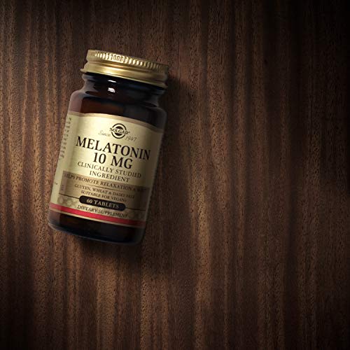 Solgar Melatonin 10mg, 60 Tablets - High-Dosage - Helps Promote Relaxation & Sleep - Clinically-Studied Melatonin - Supports Natural Sleep Cycle - Vegan, Gluten Free, Dairy Free, Kosher - 60 Servings