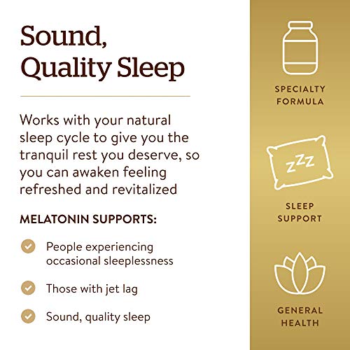 Solgar Melatonin 10mg, 60 Tablets - High-Dosage - Helps Promote Relaxation & Sleep - Clinically-Studied Melatonin - Supports Natural Sleep Cycle - Vegan, Gluten Free, Dairy Free, Kosher - 60 Servings