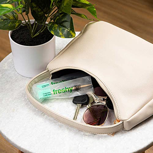 Biodegradable Super Freshy - Waterless Pre-Pasted Disposable Toothbrush | Better Than Gum, Easier Than a Toothbrush - After Coffee | After Lunch | On The Go Clean Mouth Solution - 20 Count…