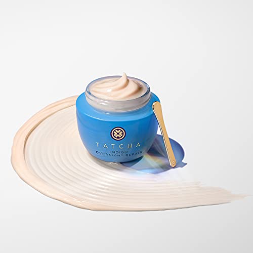TATCHA Indigo Overnight Repair: Serum in Cream Treatment, Fragrance Free, 50ml | 1.7 oz