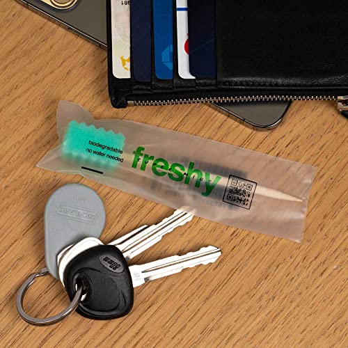 Biodegradable Super Freshy - Waterless Pre-Pasted Disposable Toothbrush | Better Than Gum, Easier Than a Toothbrush - After Coffee | After Lunch | On The Go Clean Mouth Solution - 20 Count…