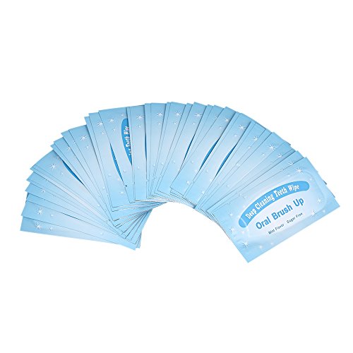 Mint-flavored oral finger wipes teeth whitening wipes oral cleaning wipe (100 Pcs)
