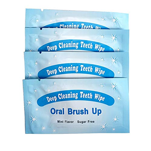 Mint-flavored oral finger wipes teeth whitening wipes oral cleaning wipe (100 Pcs)