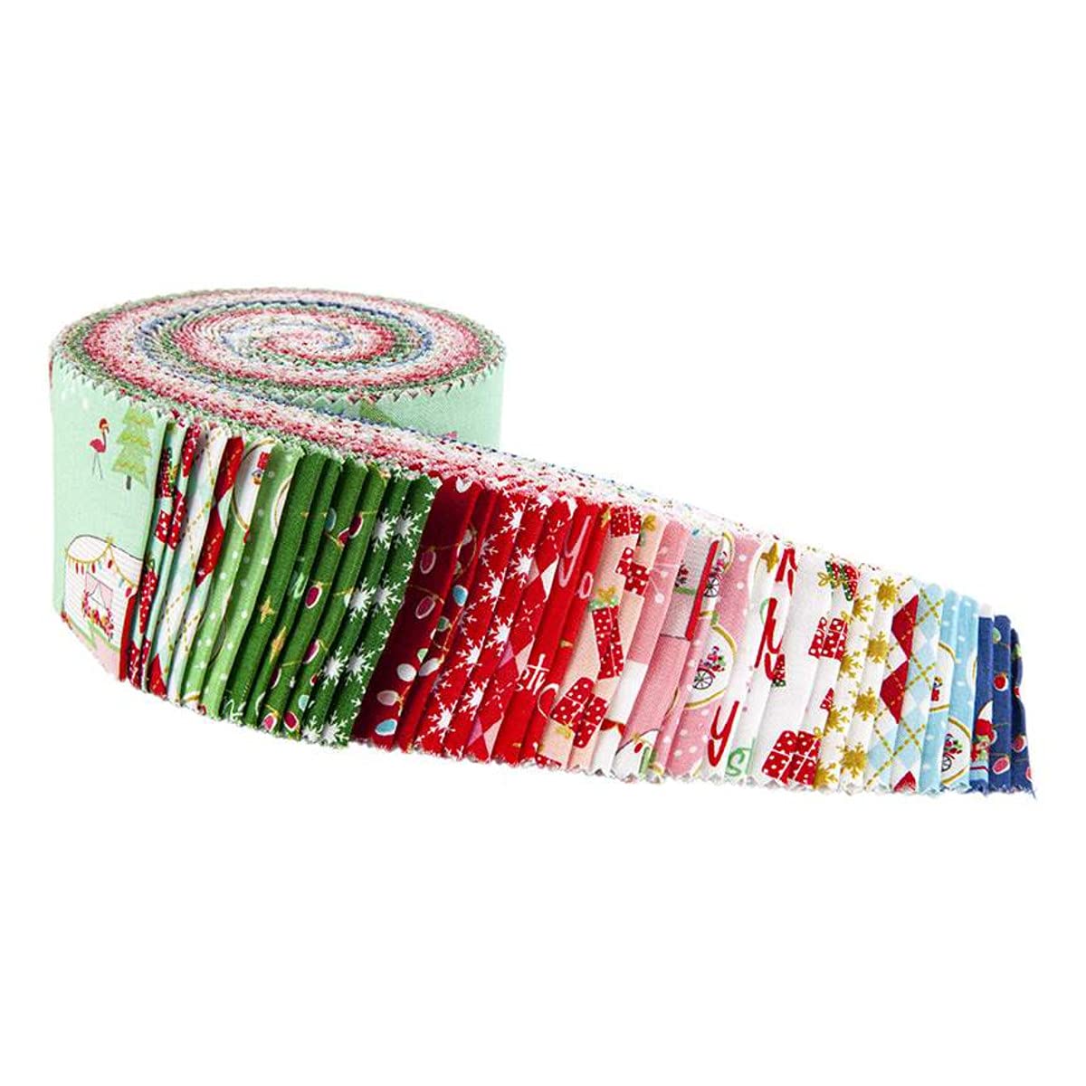 Riley Blake Designs, Riley Blake Designs Christmas Adventure 2.5 In Rolie Polie, 40 Pcs. (RP 10730 40), Assorted, 2.5 In