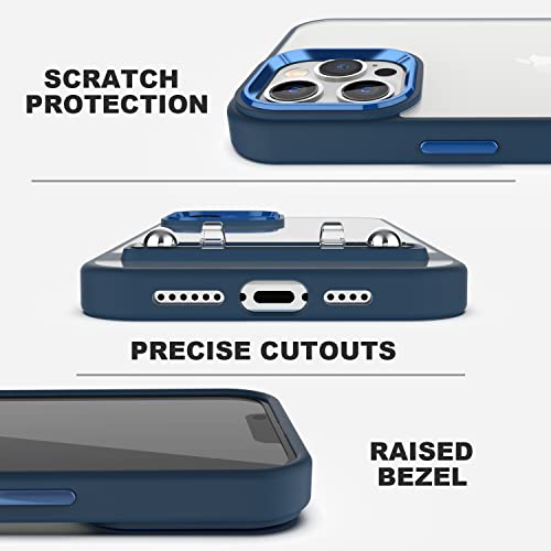 DOB SECHS for iPhone 12 Case with Strap, Crossbody Phone Case for iPhone 12 Pro, Clear Hard Acrylic PC Cover Slim Case Neck Lanyard Phone Case for Women, Adjustable Detachable Strap, Blue