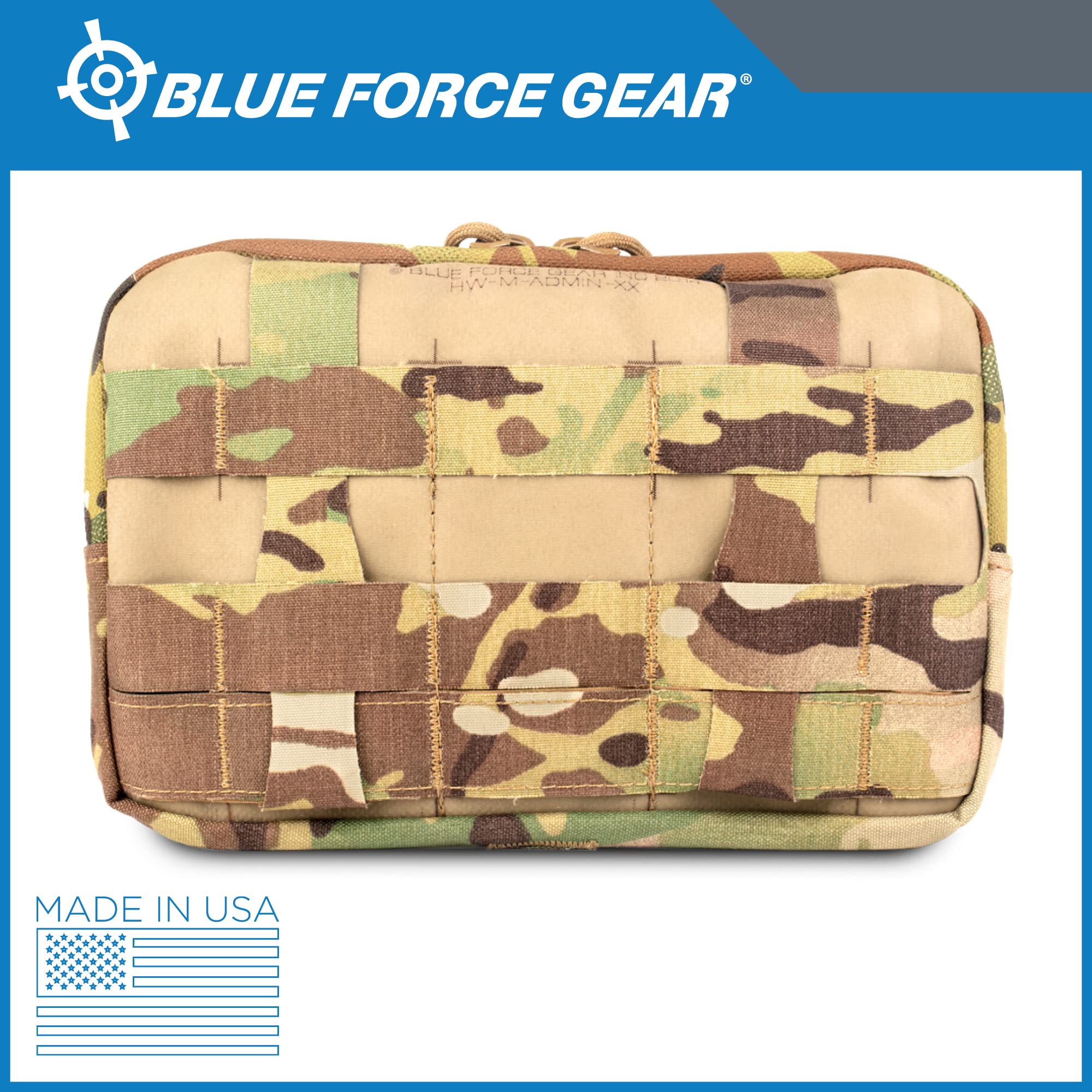 Blue Force Gear MOLLE Admin Pouch - EDC Pouch, Durable USA-Made MOLLE Accessories - Coyote Brown - 1 x 8 x 5.5 Inches