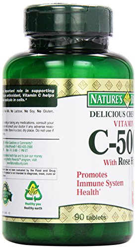 Nature's Bounty, C-500 mg Delicious Chewable w/ Rose Hips Tablets, 90 ct