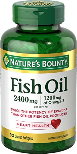 Natureās Bounty Fish Oil, Supports Heart Health, 2400mg, Coated Softgels, 90 Ct.