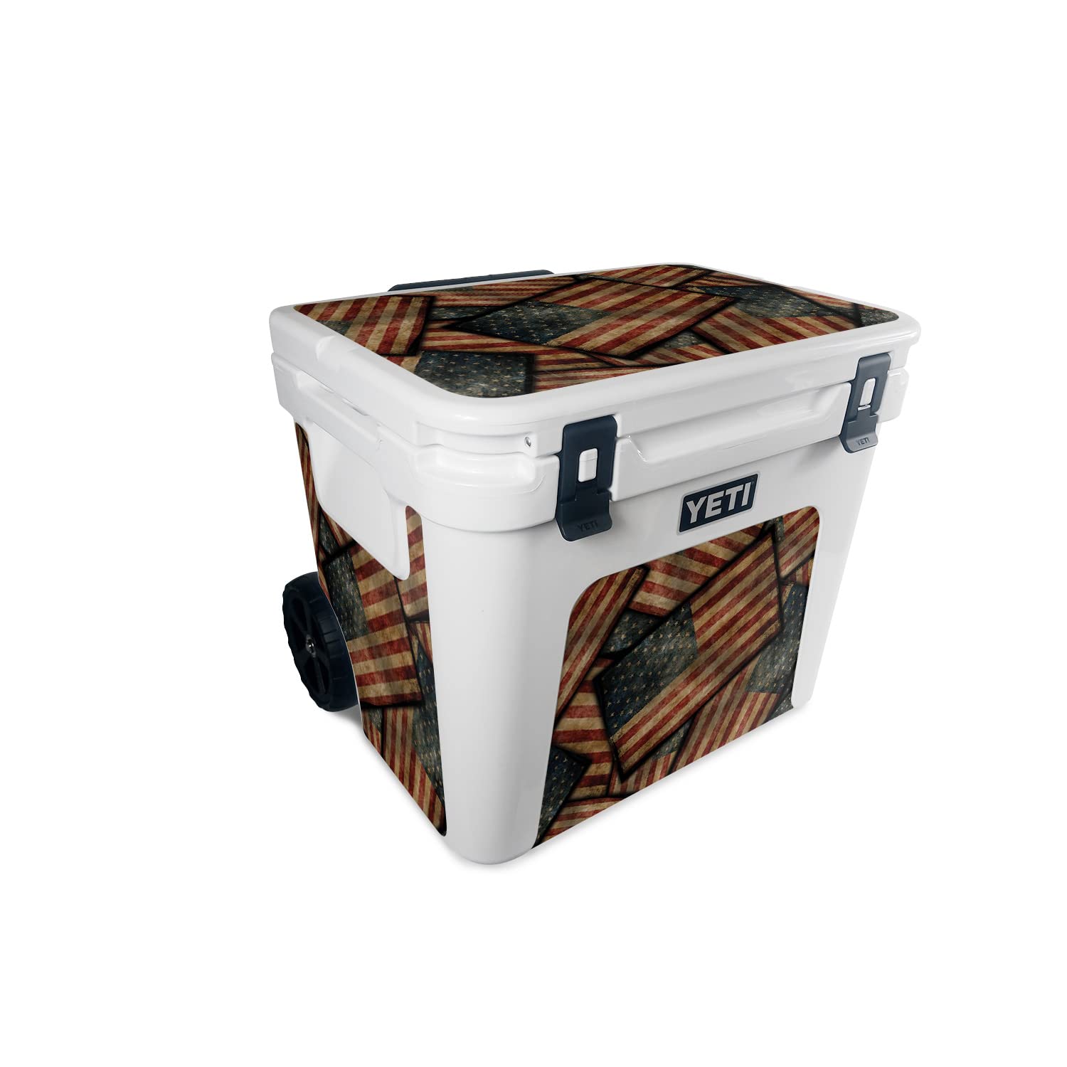MightySkins Skin Compatible with Yeti Roadie 60 Wheeled Cooler - Vintage American | Protective, Durable, and Unique Vinyl Decal wrap Cover | Easy to Apply, Remove, and Change Styles | Made in The USA