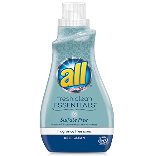 all Fresh Clean Essentials Laundry Detergent, Sulfate Free and Fragrance Free, 30 Fl Oz (Pack of 1)