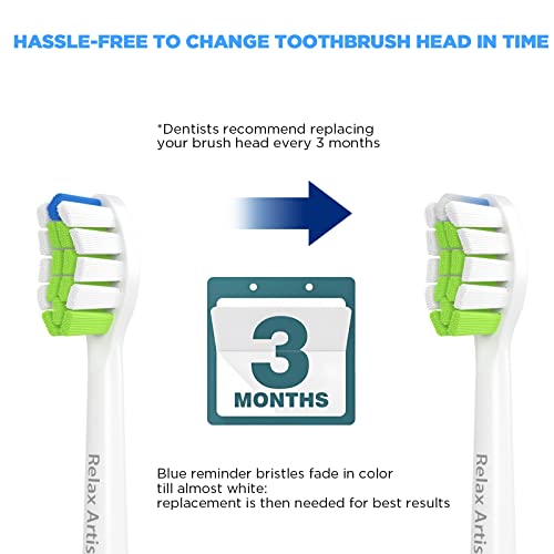 Toothbrush Replacement Heads for Philips Sonicare, Electric Replacement Toothbrush Head Compatible with Phillips Sonic Care Snap on Brush, 10 Pack