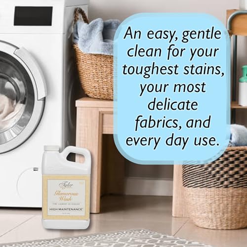 Tyler Glamorous Wash High Maintenance Fine Laundry Detergent with Stain Remover Pen and Dryer Sachets - Liquid Detergent Designed for Clothing - Hand & Machine - 32oz (High Maintenance)