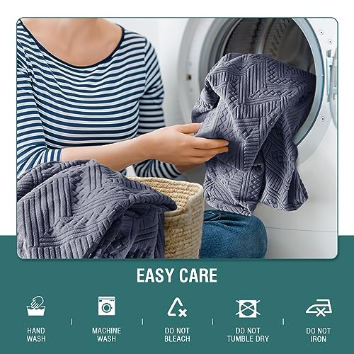 Ruaozz Ottoman Covers Slipcover Rectangle Footrest Stool Cover Ottoman Slipcovers Storage Stool Ottoman Cover Soft Stretch Jacquard Washable with Elastic Straps Bottom（Large, Grey