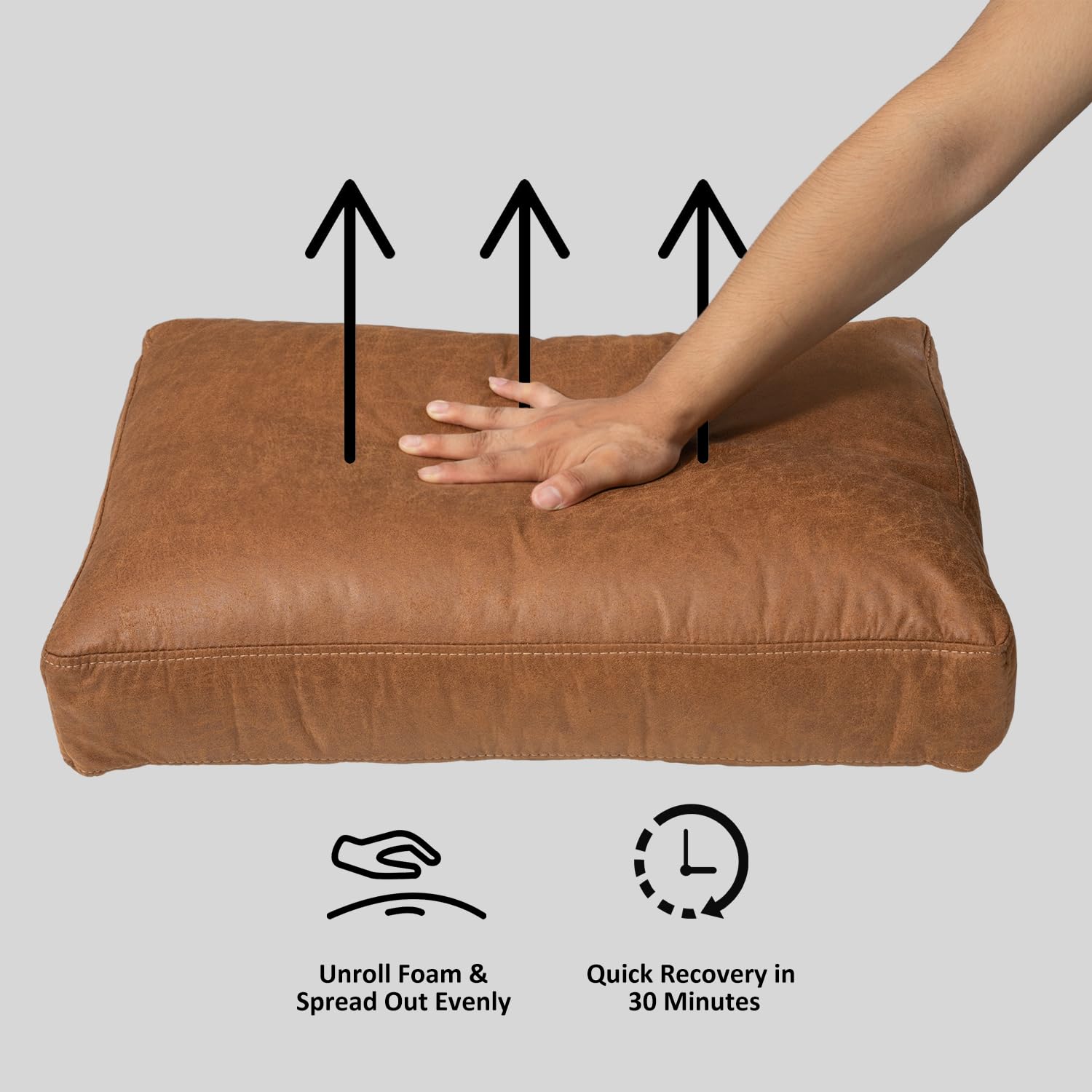 J.C.UP 60’’ Loveseat Sofa Couch,Love Seat for Small Spaces, Upholstered 2 Seat Sofa Couches, Small Sofas with Solid Wood Legs Suitable for Living Room, Bedroom, Apartment