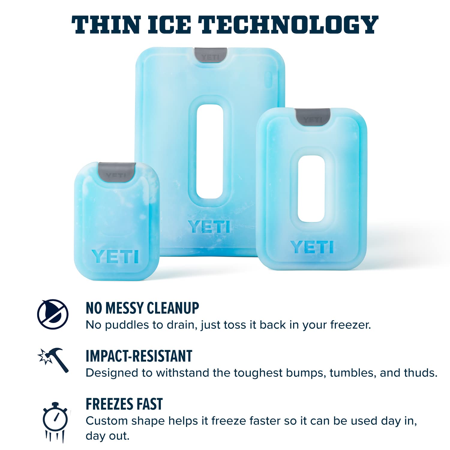 YETI Thin ICE Refreezable Reusable Cooler Ice Pack, Medium