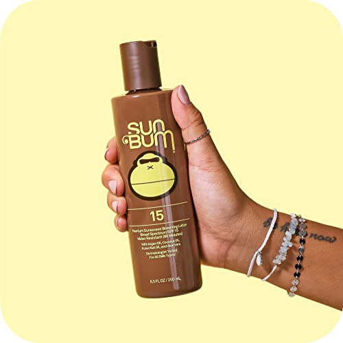 Sun Bum SPF 15 Browning Lotion | Vegan and Reef Friendly (Octinoxate & Oxybenzone Free) Broad Spectrum Moisturizing UVA/UVB Sunscreen Tanning Lotion with Vitamin E | 8.5 oz