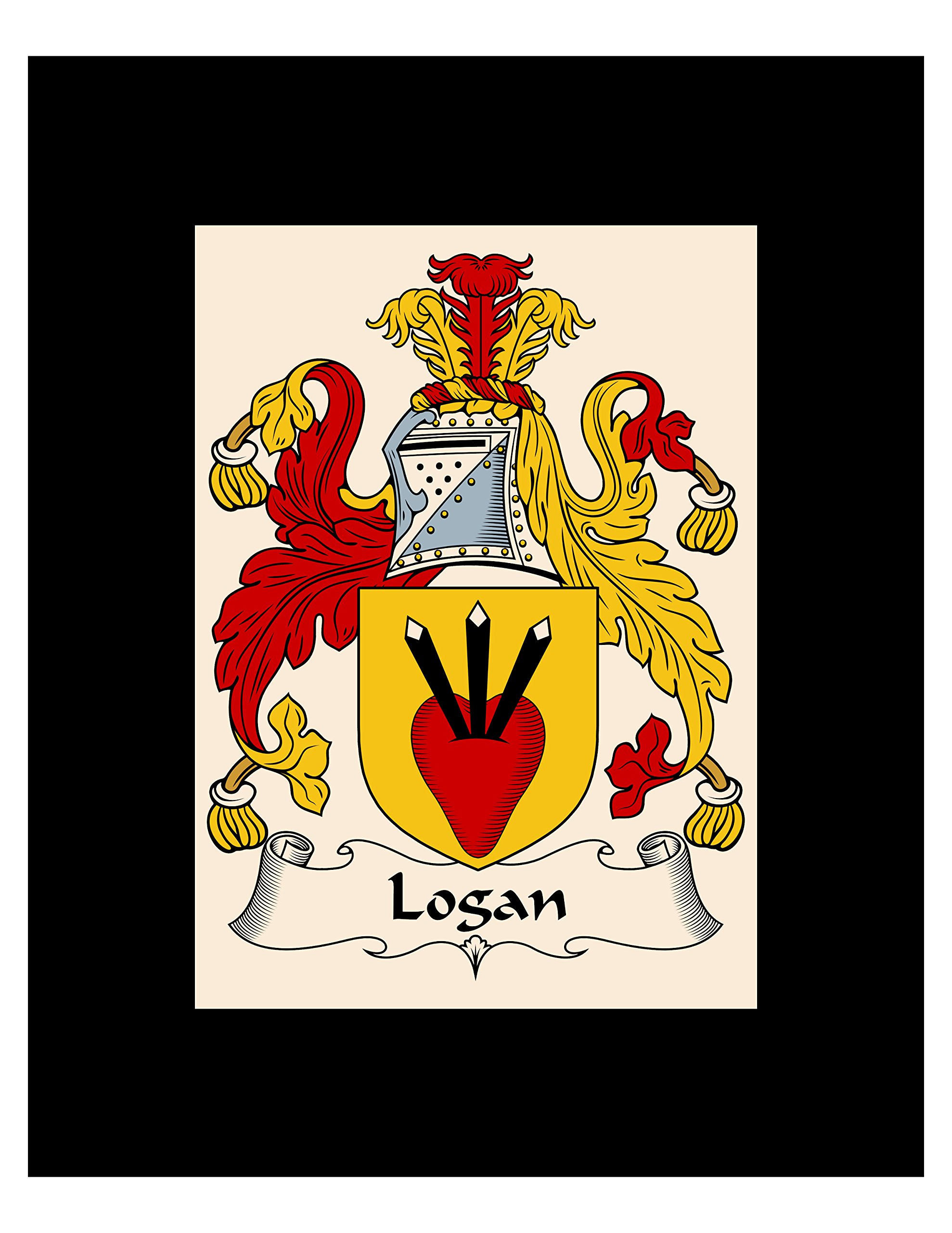 Carpe Diem Designs Logan Coat of Arms/Logan Family Crest 8X10 Photo Plaque, Wedding/Personalized Gift, Wedding Gift