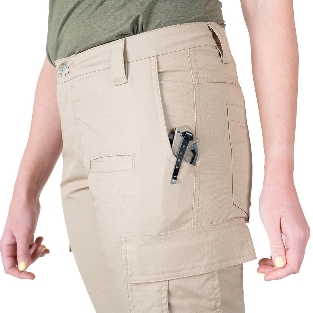 LAPG Women's Gear Stretch Tactical Pants, 7 Pocket Cargo Pants for Women, Durable Flex Ladies Work Pants for Outdoor & Hiking, Navy, 20 Regular
