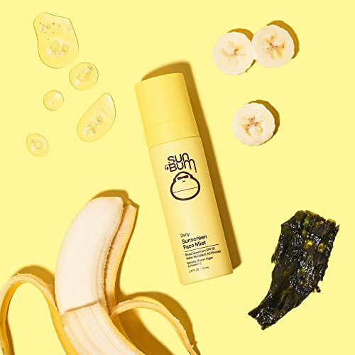 Sun Bum Skin Care SPF 30 Daily Sunscreen Face Mist | Vegan and Reef Friendly (Octinoxate & Oxybenzone Free) Broad Spectrum UVA/UVB Facial Sunscreen Spray with Vitamin E | 2.5 Fl oz