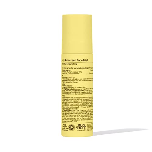 Sun Bum Skin Care SPF 30 Daily Sunscreen Face Mist | Vegan and Reef Friendly (Octinoxate & Oxybenzone Free) Broad Spectrum UVA/UVB Facial Sunscreen Spray with Vitamin E | 2.5 Fl oz