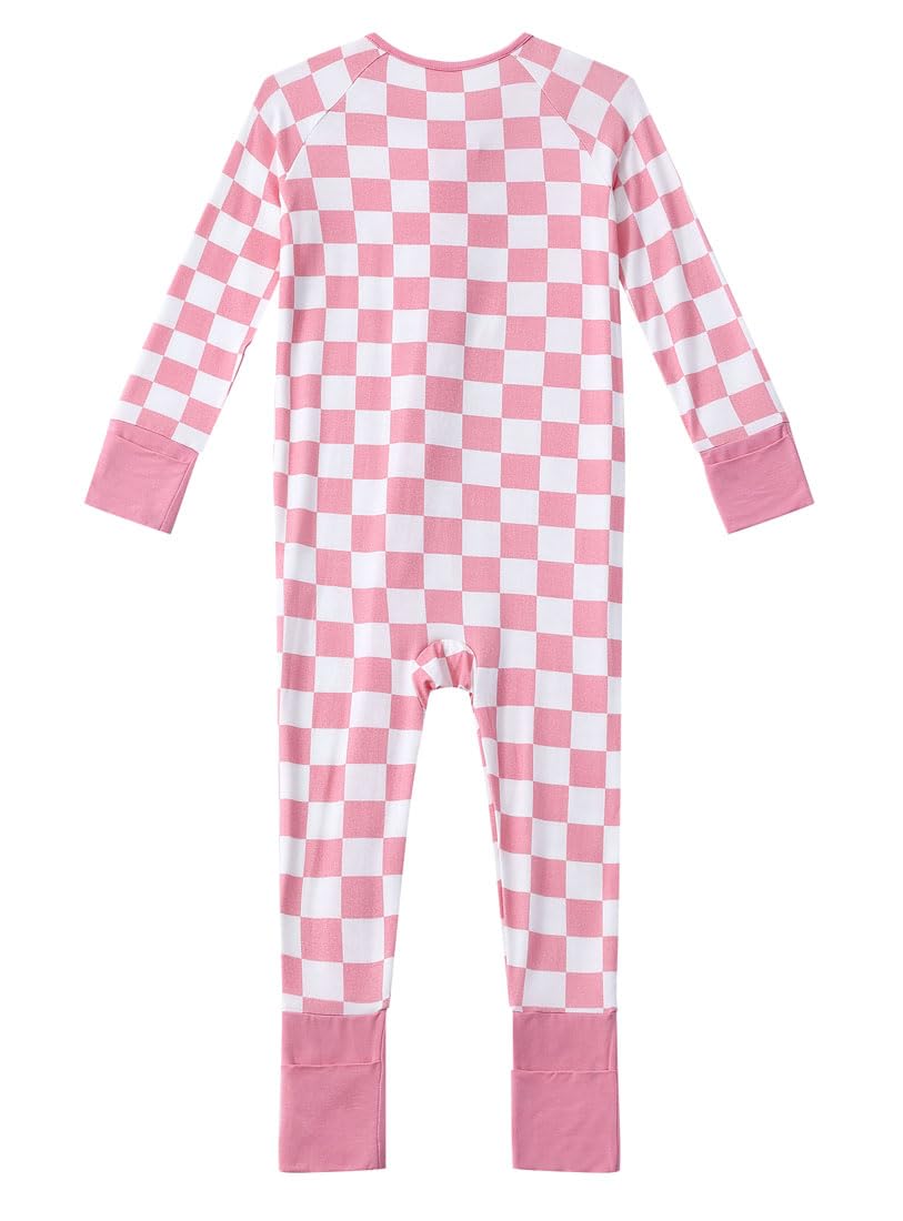 SUZEL Baby Viscose from Bamboo Pajamas - Infant Boys Girls Footless Zippy Pjs Sleep 'N Play Clothes - One Piece Romper (Pink, 3-6M)