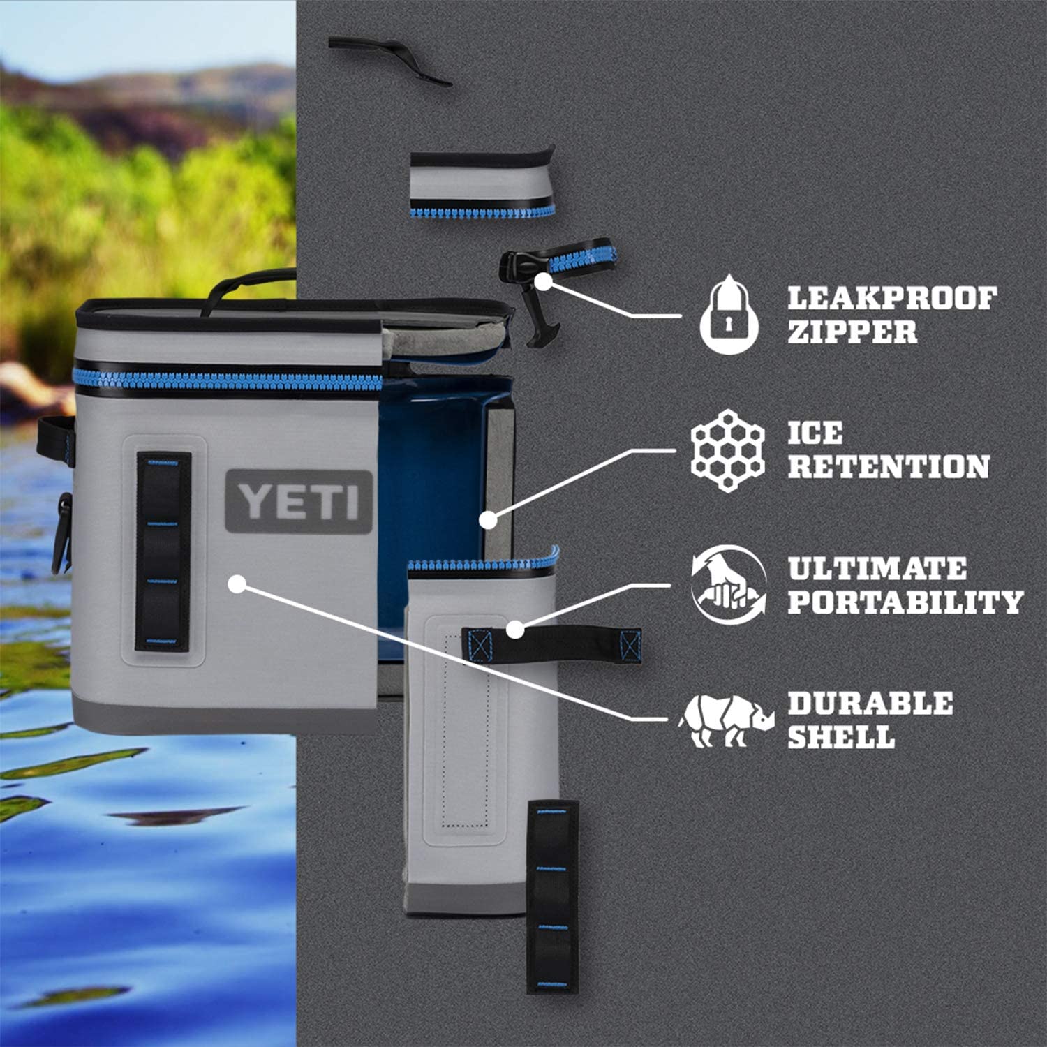 YETI Hopper Flip 12 Portable Cooler, Navy