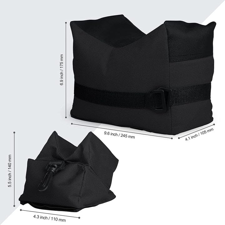Tactical Mak Grips Shooting Rest Bags for Precision Outdoor Shooting Front & Rear Support Stand Holders for Gun Hunting Target Sports Camera Bean Bag Front & Rear Support - Unfilled