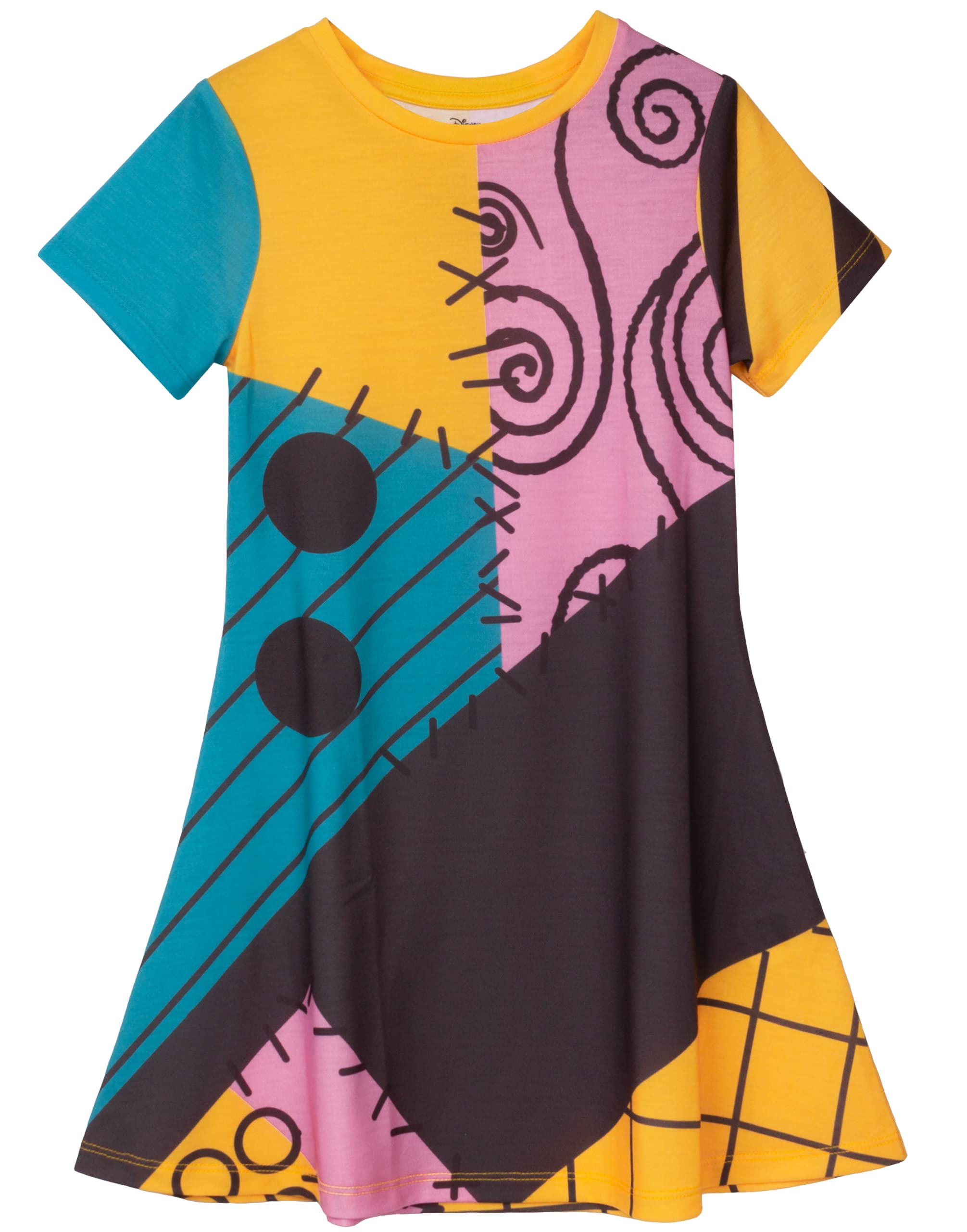 Nightmare Before Christmas Dress Girls Sally Cosplay Fancy Dress Up 3-4 Years Multicoloured