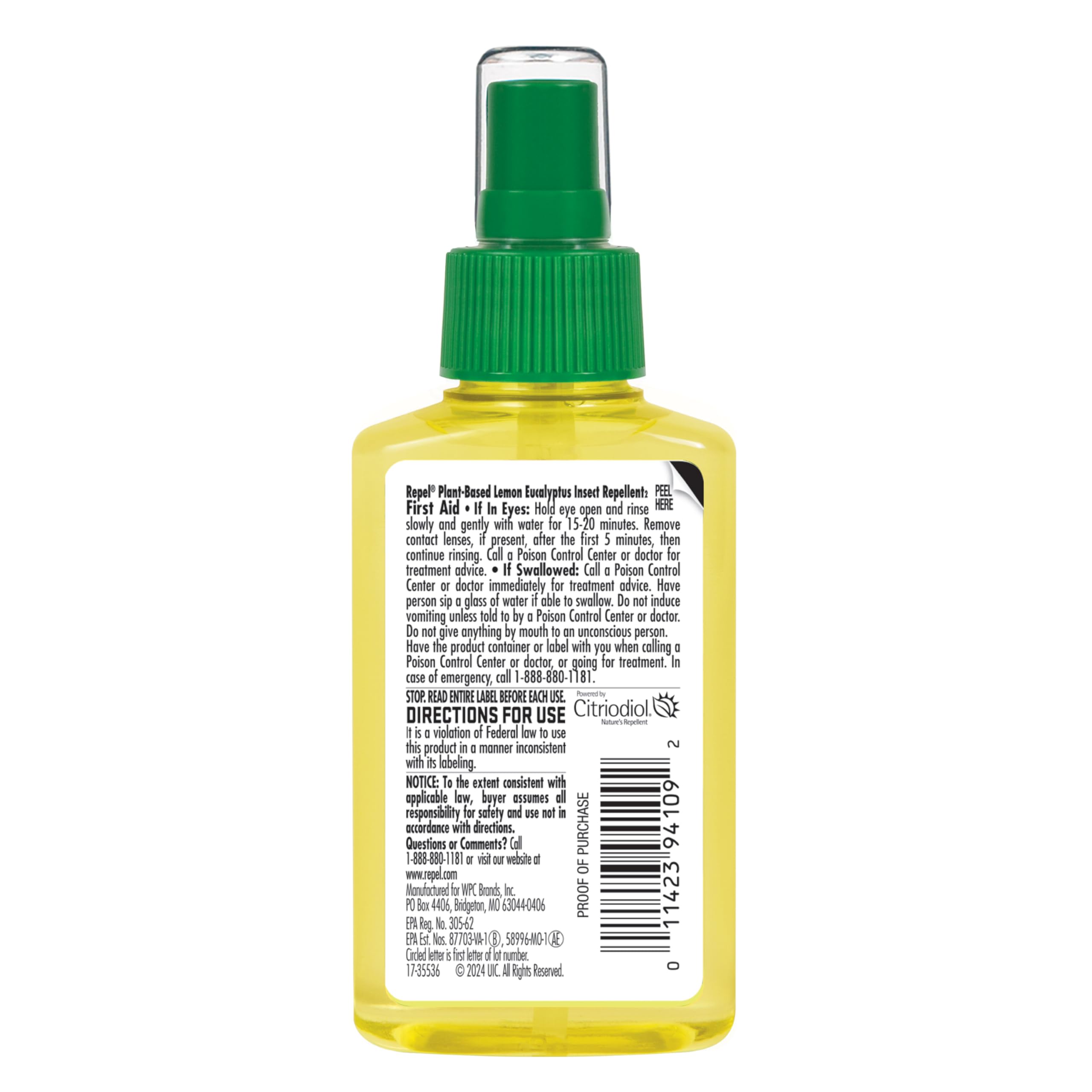 Repel Lemon Eucalyptus Natural Mosquito Repellent, 4-Ounce Pump Spray, 1 count
