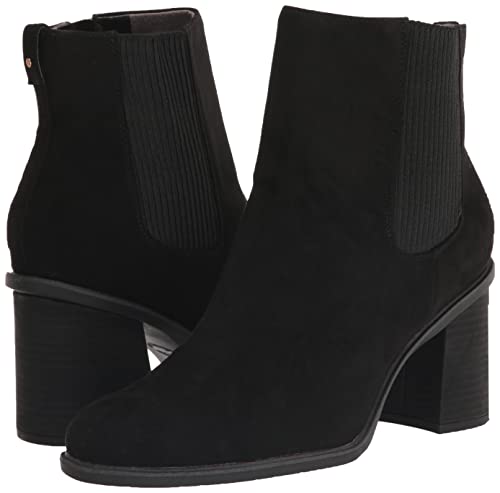 Dr. Scholl's Shoes Women's Ride Away Mid Shaft Boots Calf, Black Fabric, 9