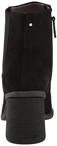 Dr. Scholl's Shoes Women's Ride Away Mid Shaft Boots Calf, Black Fabric, 9