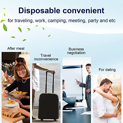 MySmile 100pcs Teeth Wipes Disposal Finger Brush Deep Cleaning Teeth Wipes Oral Brush Up Tooth Wipes for Teeth Cleaning Mint Flavor