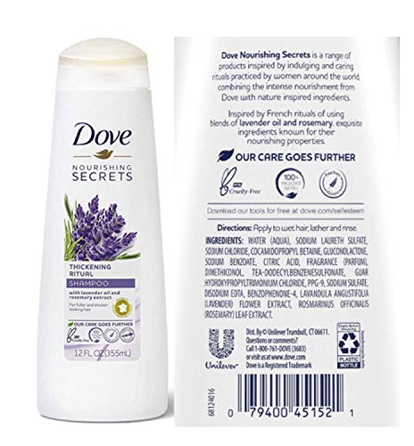 Dove Nourishing Rituals Haircare - Thickening Ritual - Shampoo & Conditioner Set - Net Wt. 12 FL OZ (355 mL) Per Bottle - One Set